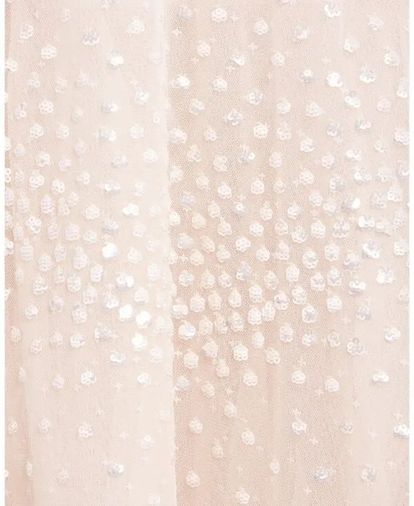 NEEDLE & THREAD Scallop Sequin Cape Ankle Gown