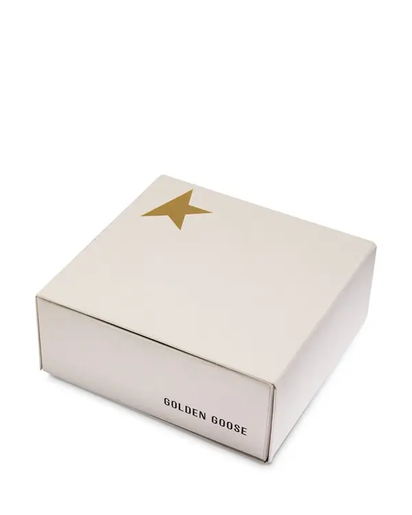 GOLDEN GOOSE Logo Laces - Ice/black/silver