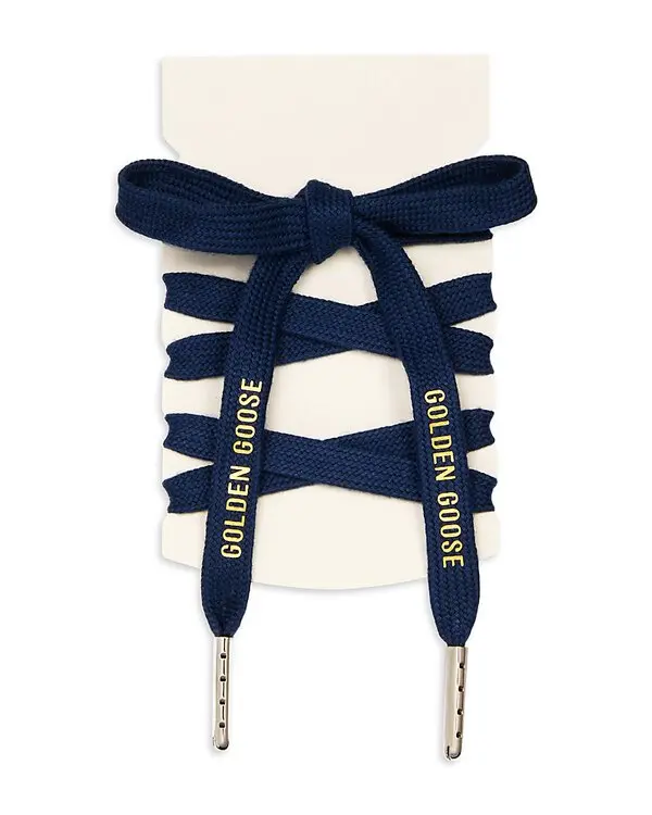 GOLDEN GOOSE Logo Laces - Navy Blue/gold