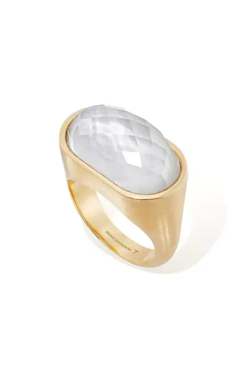 DEAN DAVIDSON Mercer Stone Statement Ring - Iridescent Pearl/gold