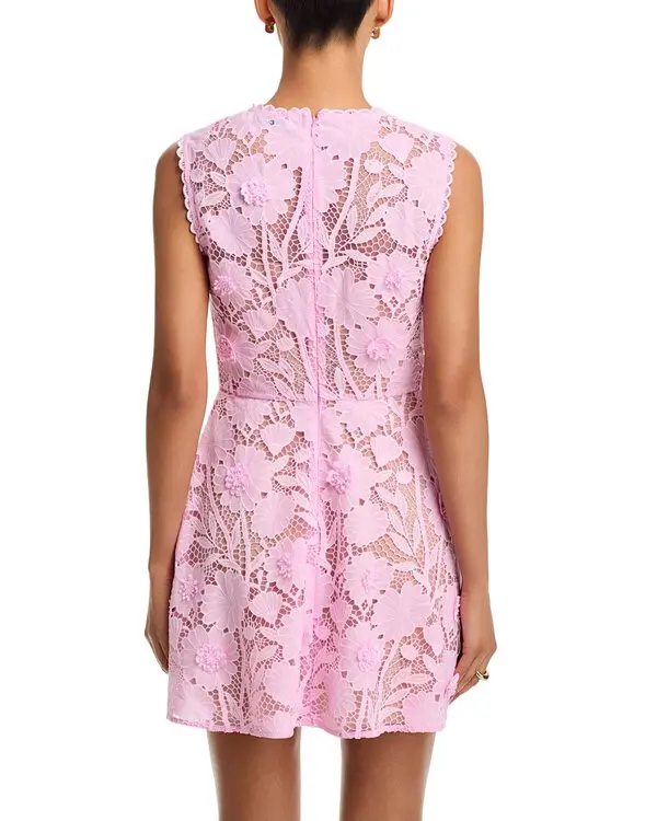 SELF-PORTRAIT Ramie Collared Midi Dress