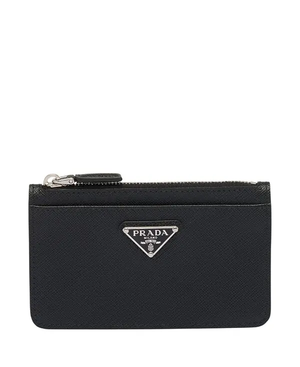 Prada Saffiano Leather Card Holder - Black