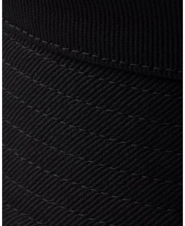 Prada Embroidered Logo Bucket Hat - Black
