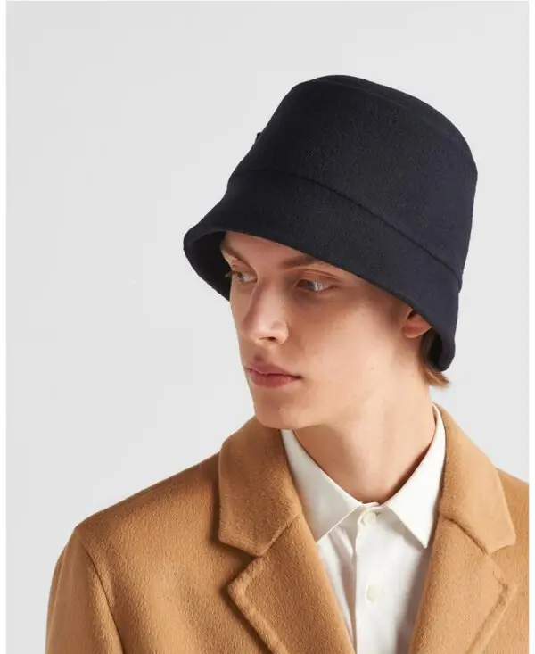 Prada Velour Bucket Hat - Blue