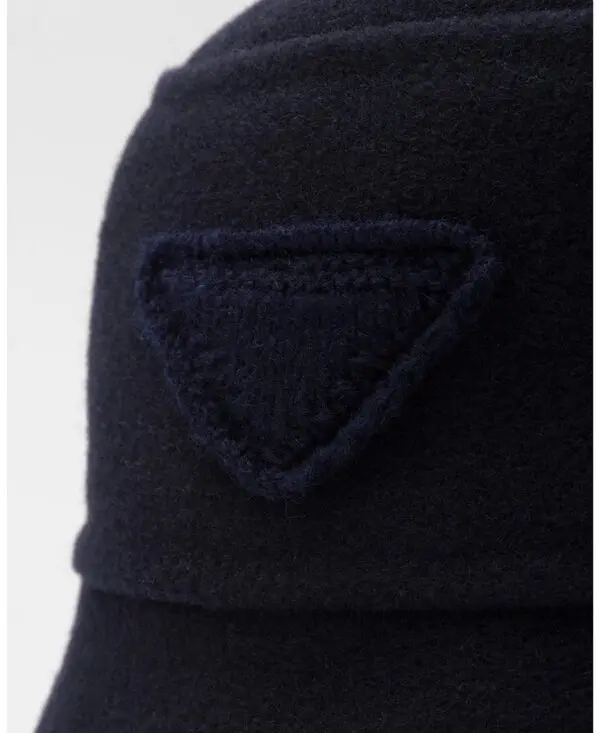 Prada Velour Bucket Hat - Blue
