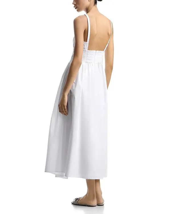 Emporio Armani Smocked Waist Midi Dress