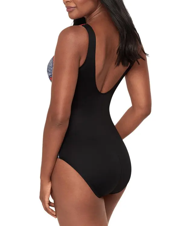 Miraclesuit Steel Magnolias Regatta One Piece Swimsuit - Black/multi