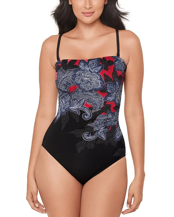Miraclesuit Steel Magnolias Avanti One Piece Swimsuit - Black/multi