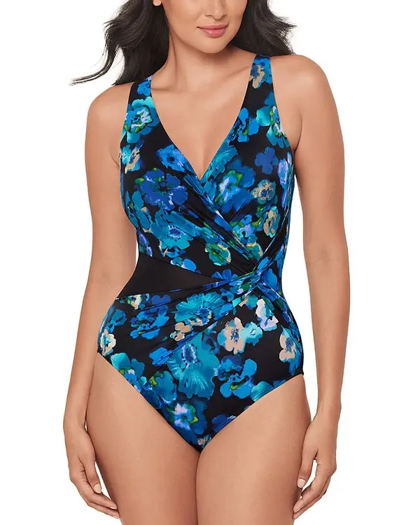 Miraclesuit Secret Garden Circe One Piece Swimsuit - Black/multi