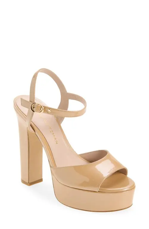 STUART WEITZMAN Reade Platform Sandal - Adobe