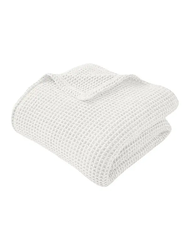 ETTITUDE Blissful Cleanbamboo Waffle Throw Blanket - Cloud