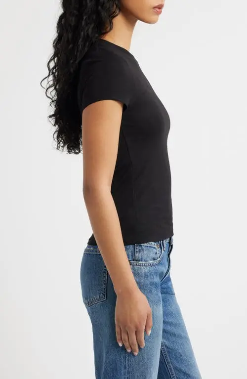 Topshop Stretch Cotton Cap Sleeve T-shirt