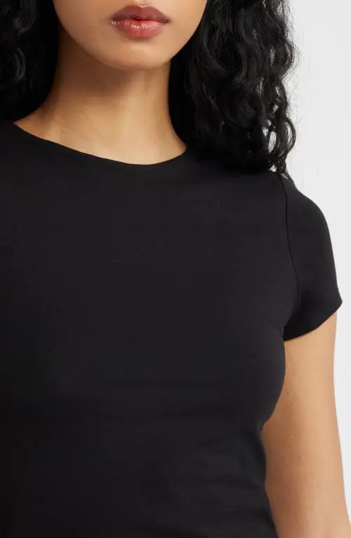 Topshop Stretch Cotton Cap Sleeve T-shirt