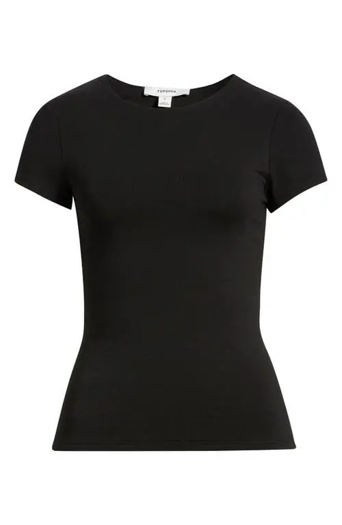 Topshop Stretch Cotton Cap Sleeve T-shirt