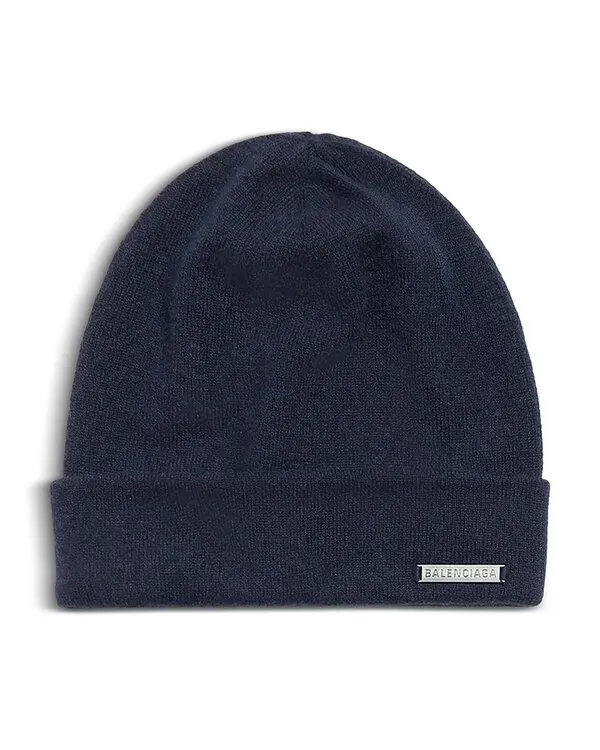 Balenciaga Logo Beanie - Navy