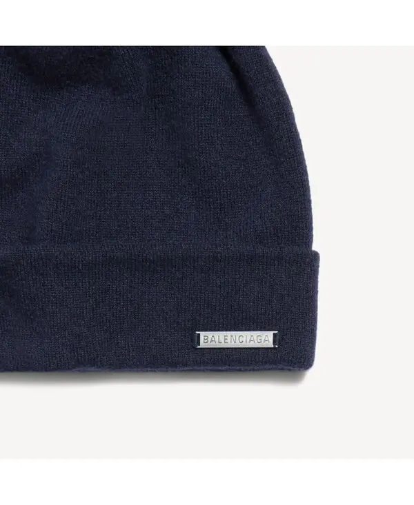Balenciaga Logo Beanie - Navy