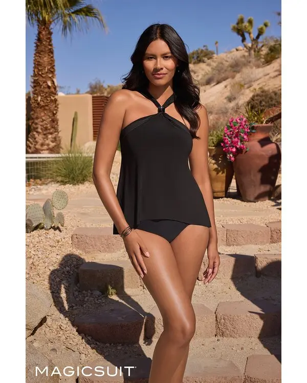 Magicsuit Solid Faye Tankini Top - Black