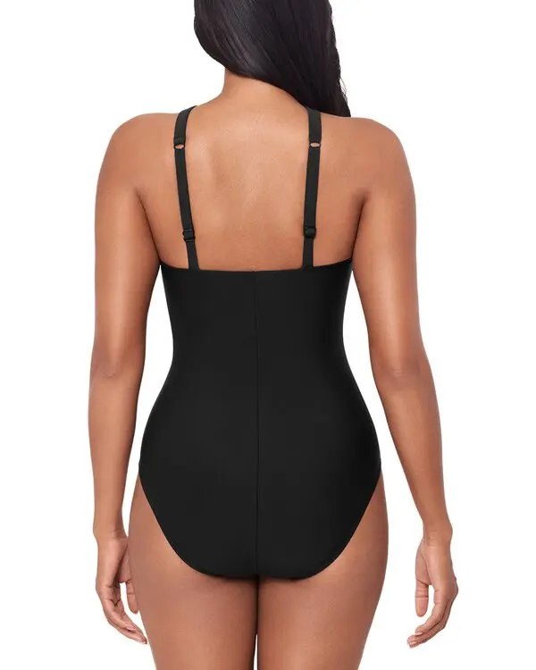 Magicsuit Halterneck One Piece Swimsuit With Decorative Flower Accent