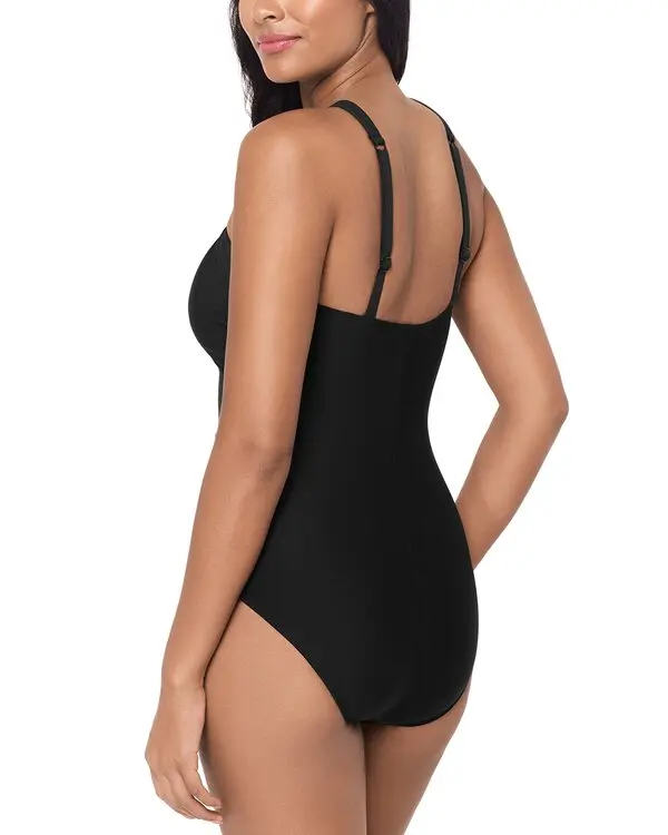 Magicsuit Halterneck One Piece Swimsuit With Decorative Flower Accent