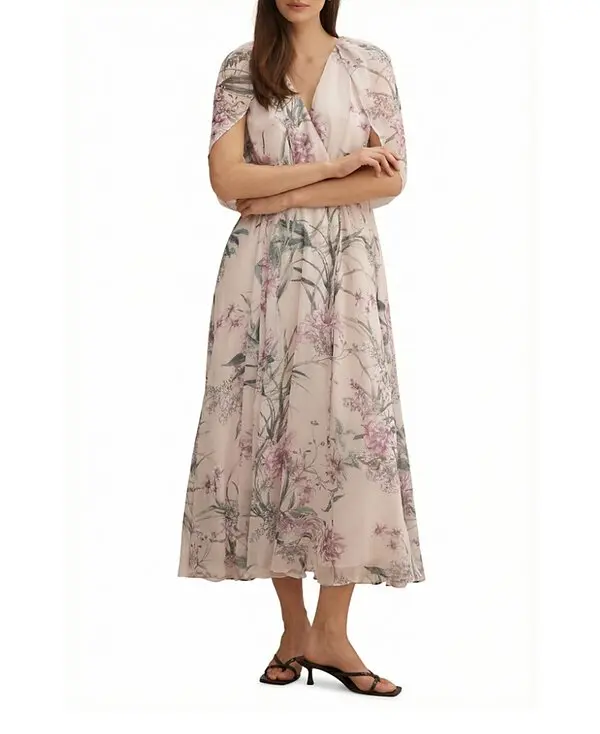 EVER NEW Jodie Gathered Cape Maxi - Petalbrook Floral