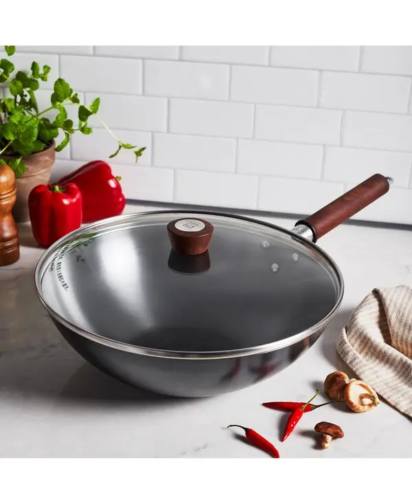 ZWILLING Dragon Carbon Steel Wok With Lid, 12