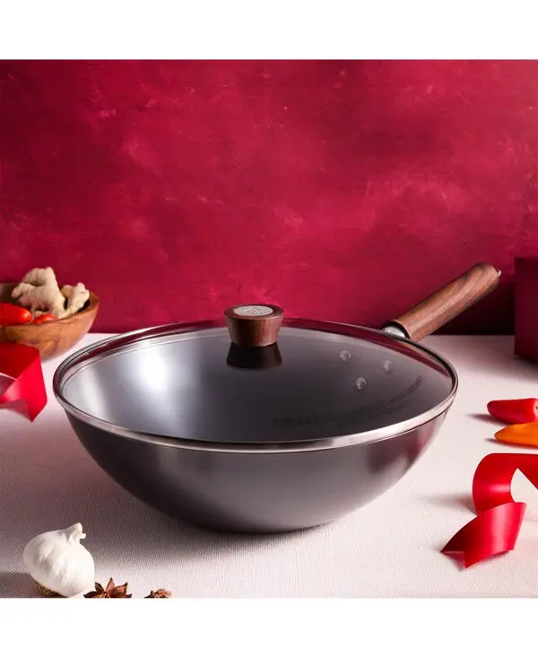ZWILLING Dragon Carbon Steel Wok With Lid, 12