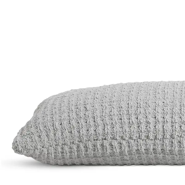 SUNDAY CITIZEN Snug Waffle Lumbar Pillow, 36 X 14 - Light Gray