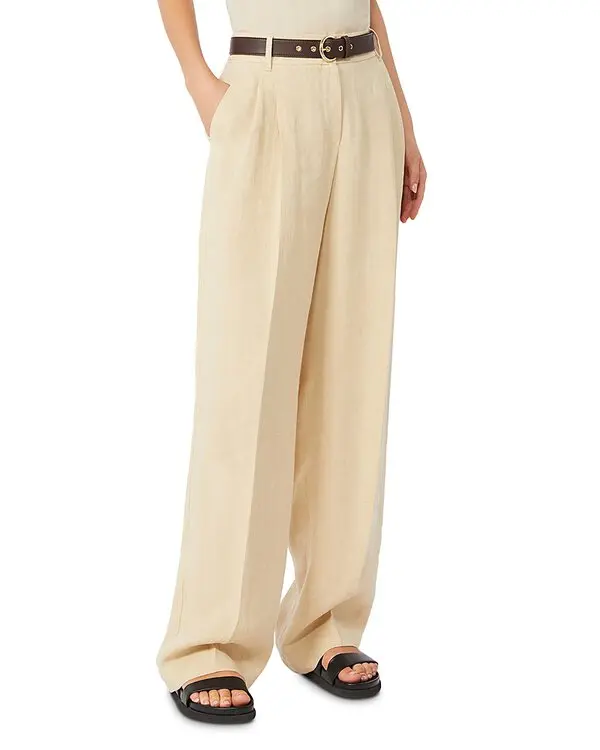Max Mara Belted Wide Leg Pants - Colonial