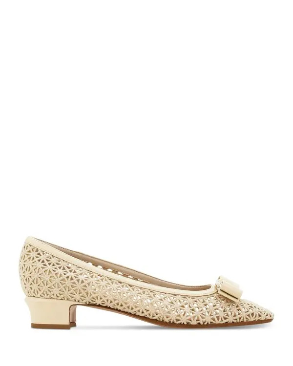 FERRAGAMO Vara 2.0 Lace Flats - Mascarpone