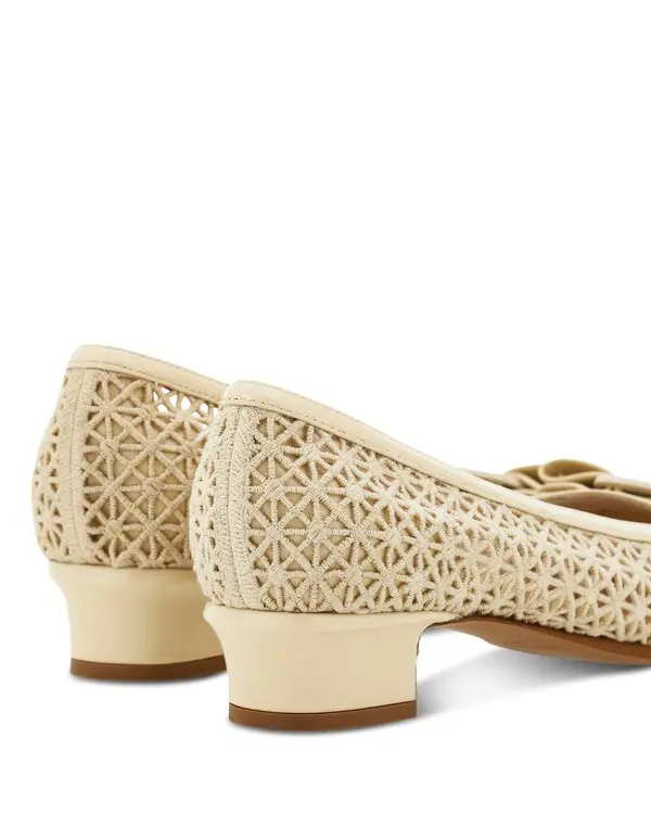 FERRAGAMO Vara 2.0 Lace Flats - Mascarpone