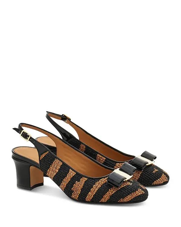 FERRAGAMO Vetty 55 Slingback Pumps - Nero