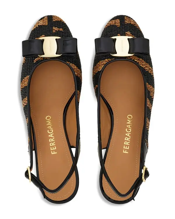 FERRAGAMO Vetty 55 Slingback Pumps - Nero