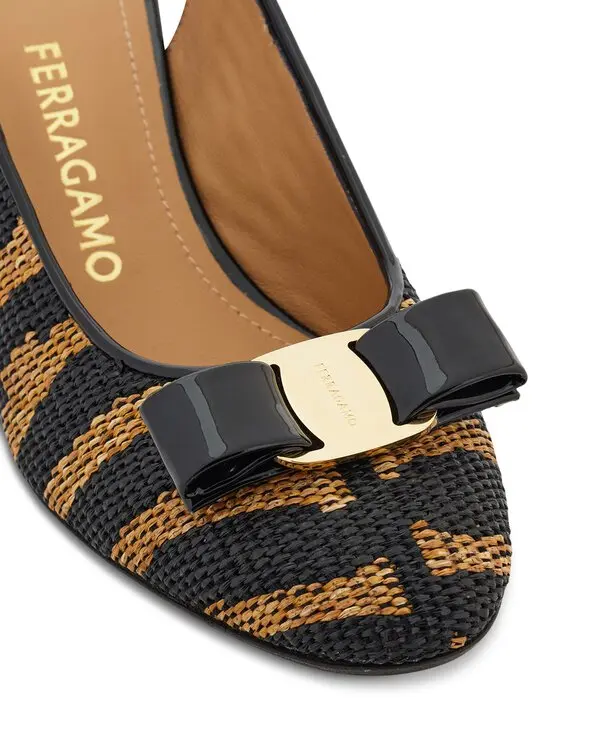FERRAGAMO Vetty 55 Slingback Pumps - Nero