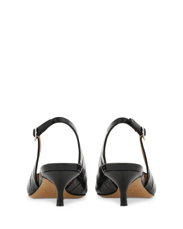 FERRAGAMO Sara 40 Pointed Slingback Pumps - Nero