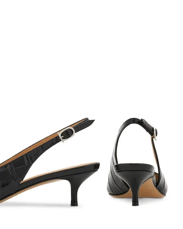 FERRAGAMO Sara 40 Pointed Slingback Pumps - Nero