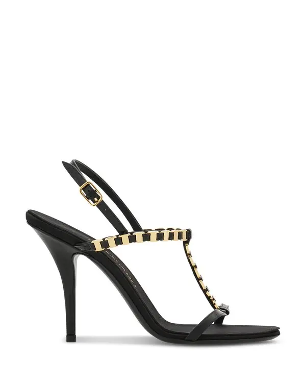FERRAGAMO Estea 95 Chain Detail Sandals
