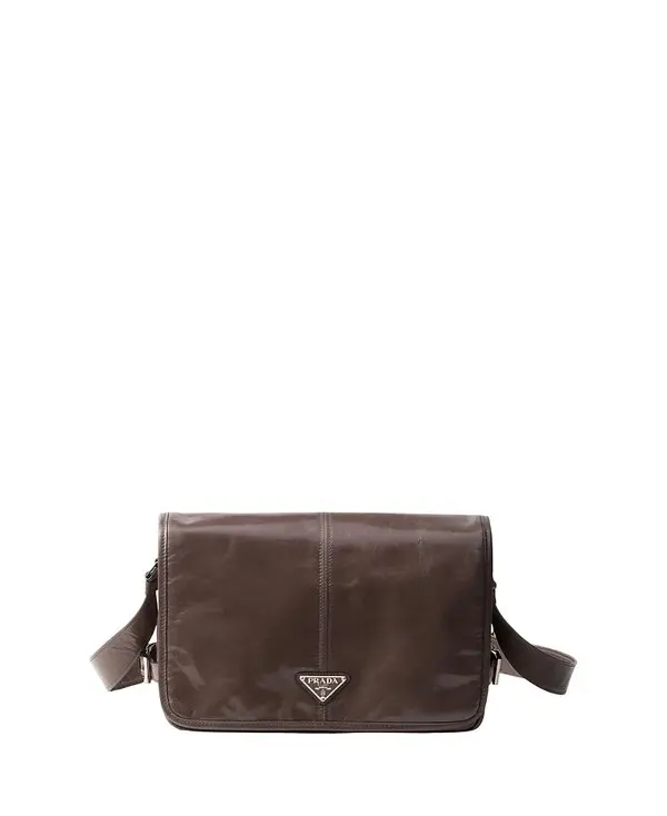 Prada Leather Shoulder Bag - Chocolate Brown