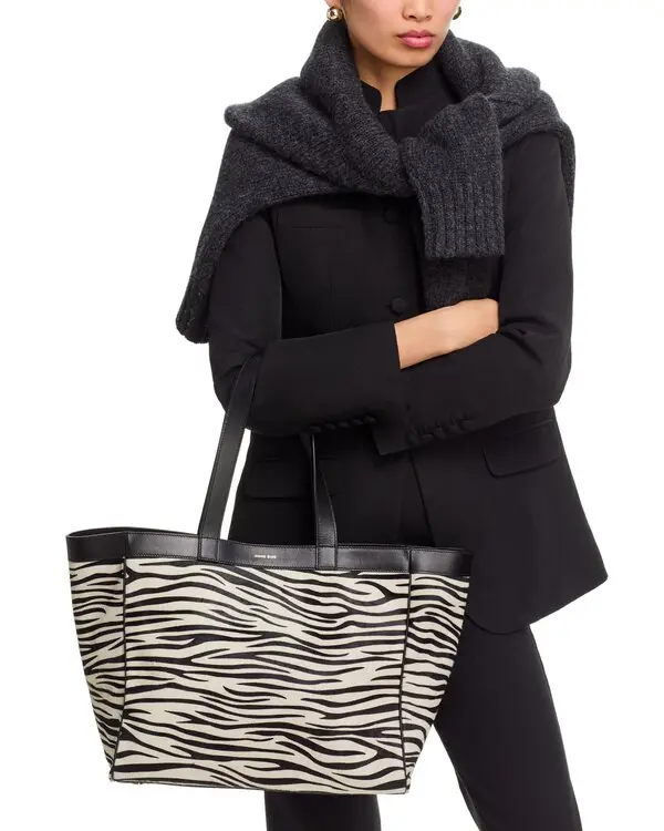 ANINE BING Zebra Leather Tote Bag - Print