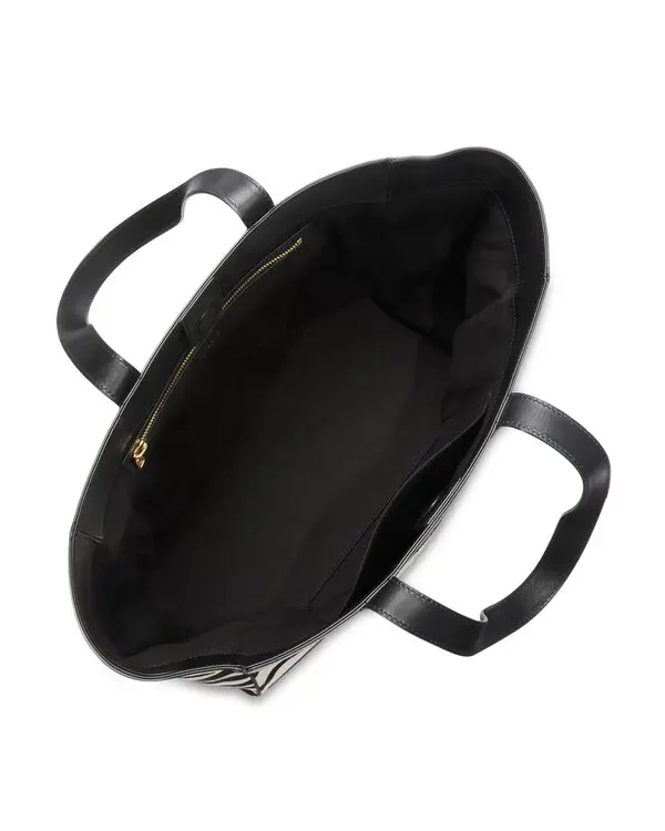 ANINE BING Zebra Leather Tote Bag - Print