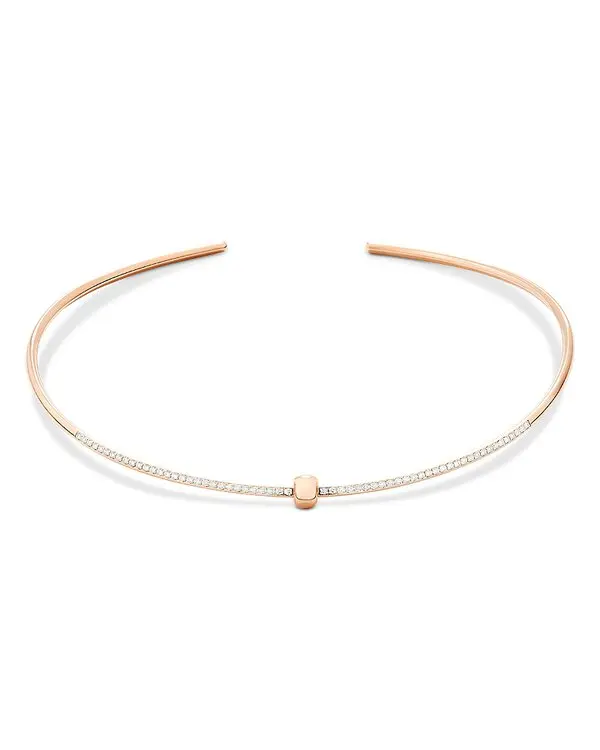 Pomellato 18k Diamond Collar Necklace, 0.8 Tcw - Rose Gold