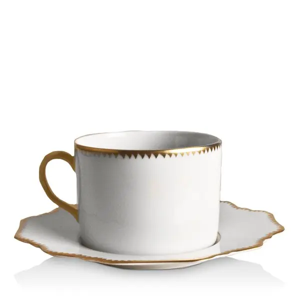 ANNA WEATHERLEY Antique Saucer With Houndstooth Edge