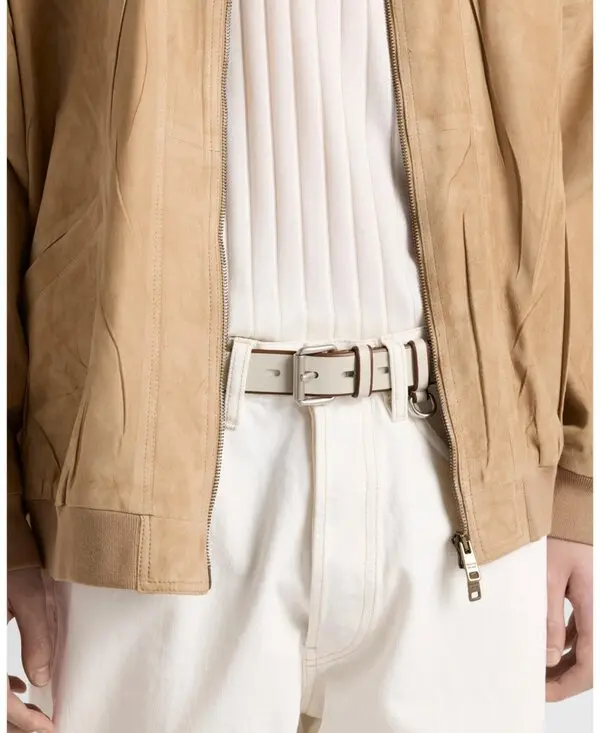 Prada Leather Belt - Neutral