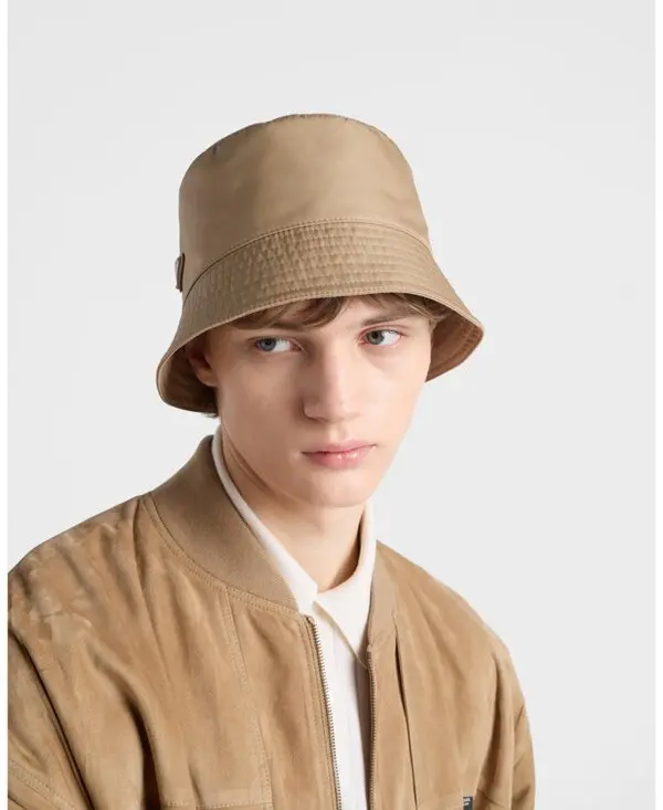 Prada Re-nylon Bucket Hat - Brown/ Silver