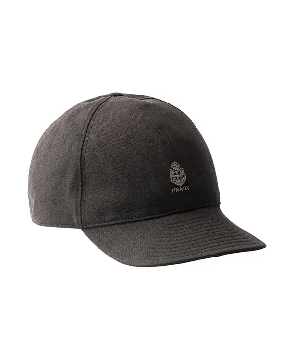 Prada Old Gabardine Baseball Cap - Black