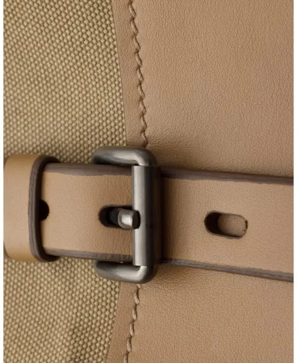 Prada Canvas And Leather Shoulder Bag - Neutral