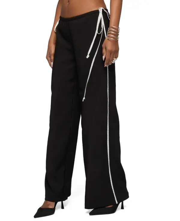 EDIKTED Mikah Dotted Ribbon Wide Leg Pants