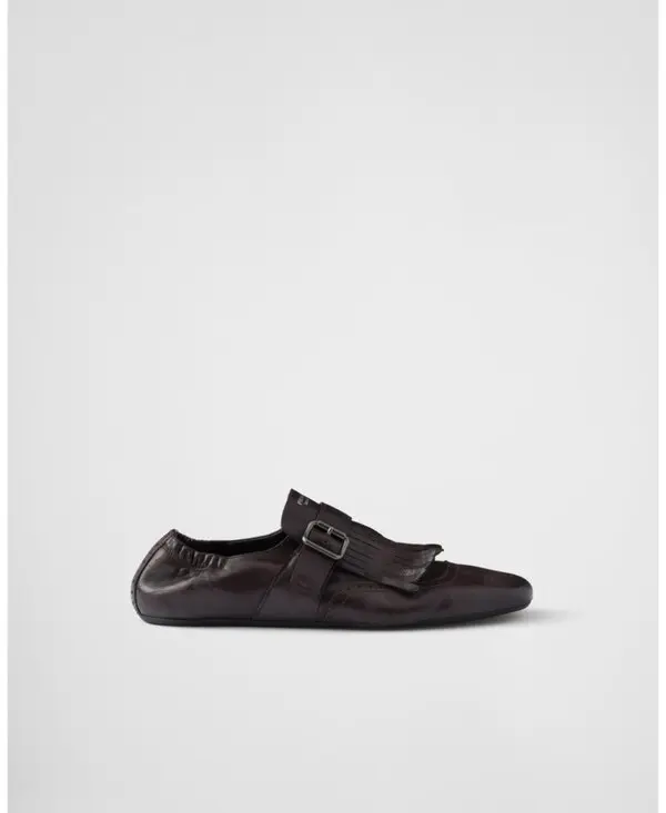 Prada Shuffle Fringed Monk Strap Shoes