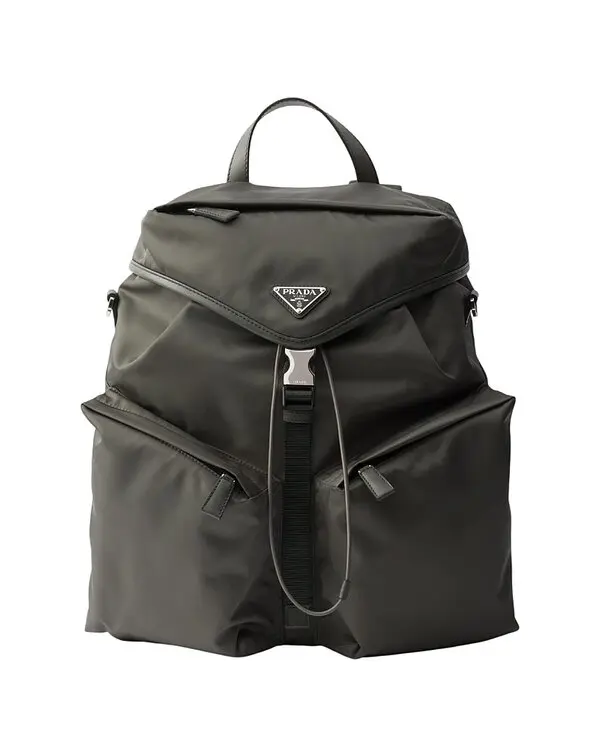 Prada Re-nylon And Leather Backpack - Green