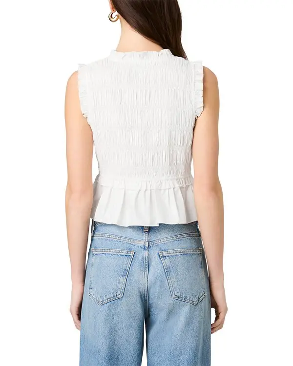 French Connection Rhodes Poplin Smocked Top