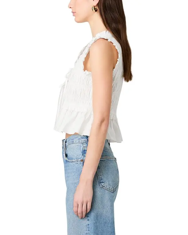French Connection Rhodes Poplin Smocked Top
